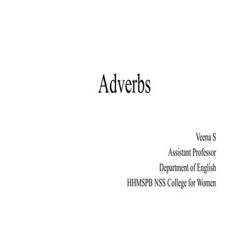Adverbs | PPTX