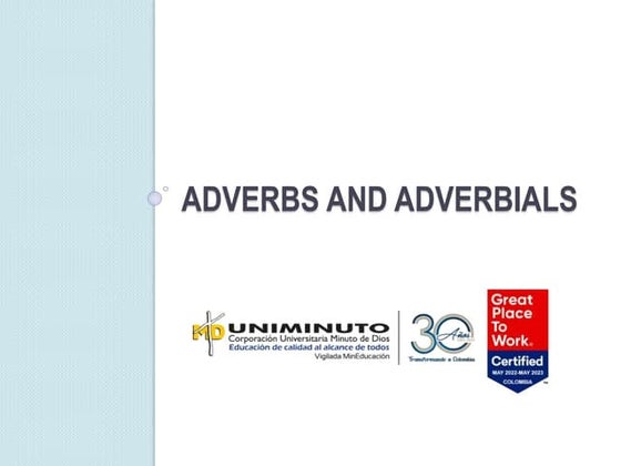 Delayed Adjectives and Adverbs | PDF