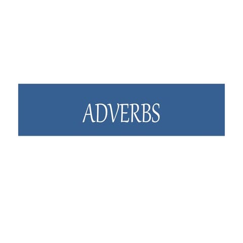 Adverbs of manner | PPTX