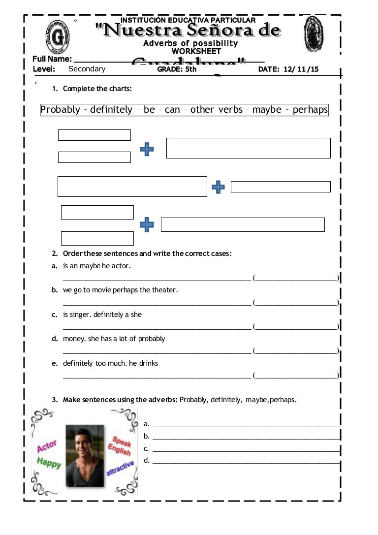 Adverbs of possibility and probability exercises - eropal