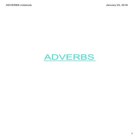 Adverbs pdf | PDF