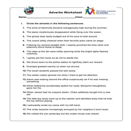 Adverbs worksheet | PDF