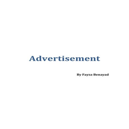 Advertisement (word) | DOCX