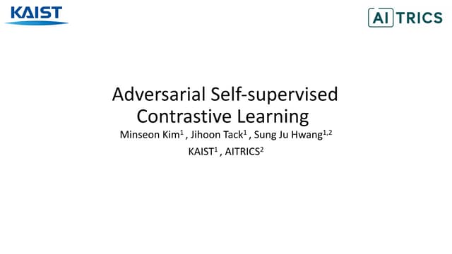 Adversarial Self Supervised Contrastive Learning Pdf Computing