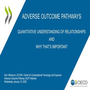 Adverse outcome pathways quantitative understanding of relationships | PPT
