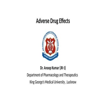 Adverse Drug Effects.Adverse drug Event l,Adverse drug reactions | PPTX