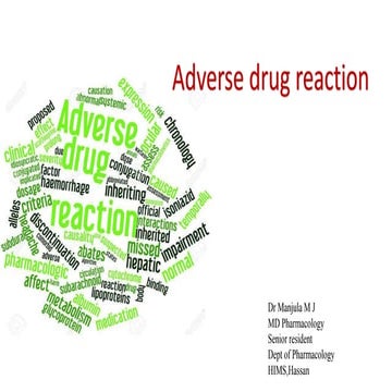 Adverse drug reactions | PPTX