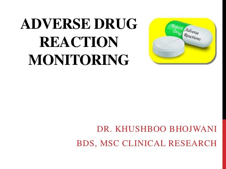 Adverse drug reaction monitoring