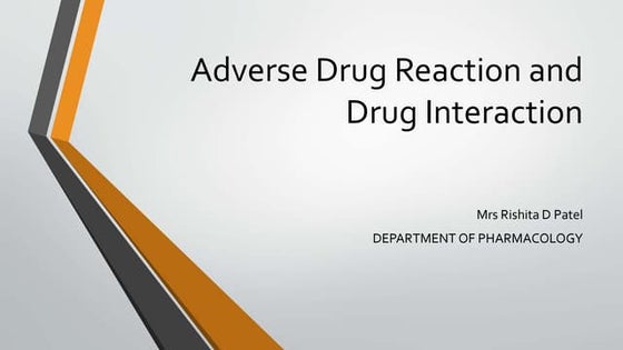 Adverse drug reactions | PPTX