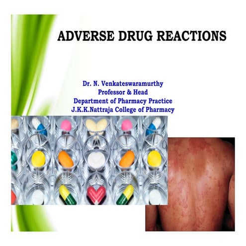 Adverse Drug Reactions - Basics and Classification | PDF