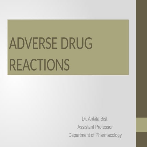 Adverse drug reactions | PPT