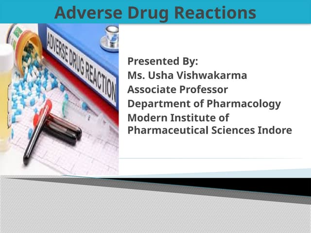 Adverse drug reaction and its types | PPTX