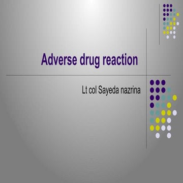 Adverse Drug Reactions (ADR): Types, Classification & Examples ...