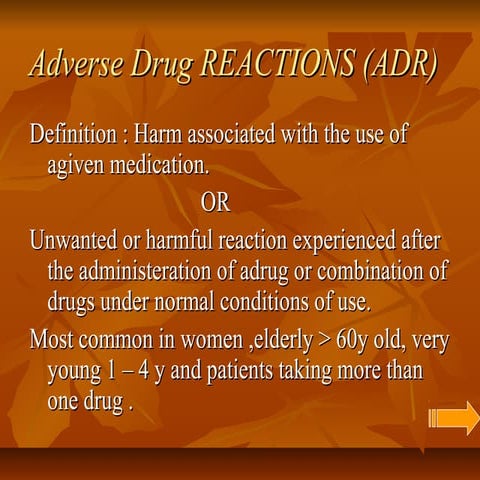 Adverse drug reactions (adr) | PPT