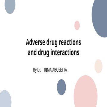 Adverse drug reactions | PPTX