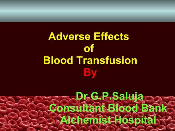 TRANSFUSION REACTIONS | PPT
