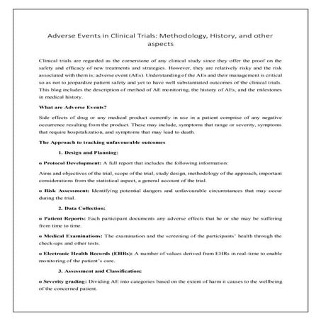 Adverse Events in Clinical Trials Methodology History and other aspects.pdf