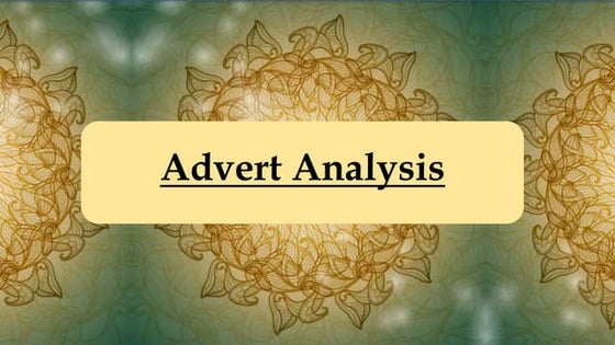 Conventions of advert | PPT