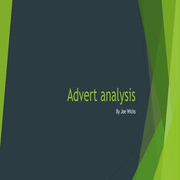 4 tv advert analysis | DOCX