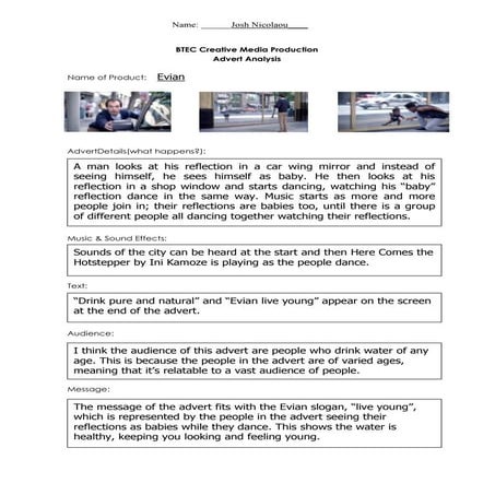 Advert analysis detailed v2 | PDF