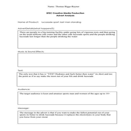 Advert analysis detailed v2 | DOCX