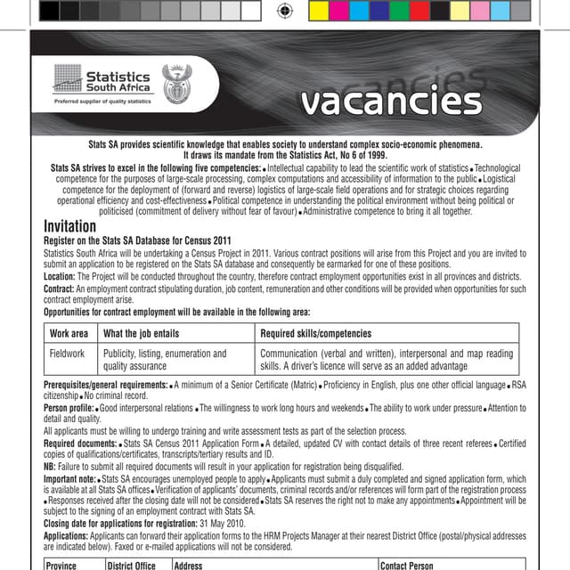 Advert for census 2011 | PDF