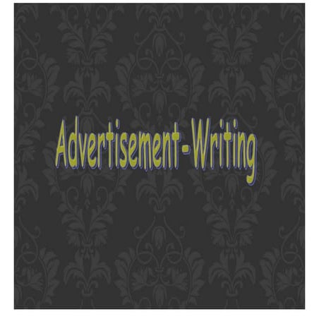 Advertisement-Writing | PDF