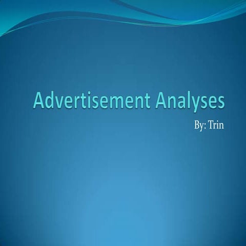 Advertisement analyses | PPTX