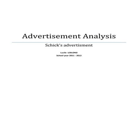 Advertisement analysis | PDF
