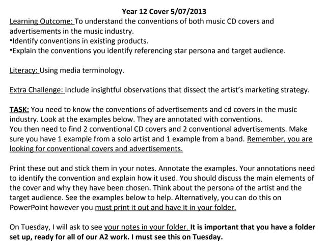 Music album advertisement research | PPTX