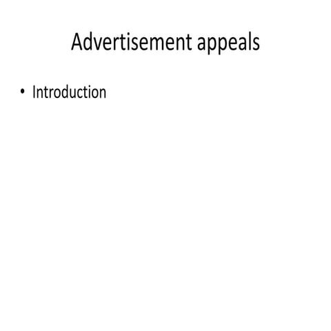 Advertisement Appeals | PPTX