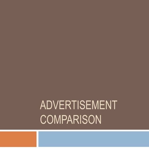 Advertisement comparison | PPTX