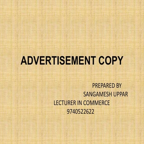 Advertisement copy | PPTX