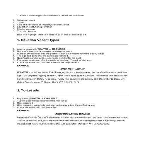 Advertisement making | DOCX