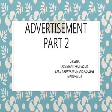 Introduction to advertising | PPTX