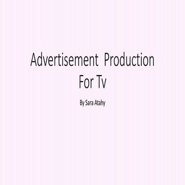 Different form of tv advertisements | PPTX
