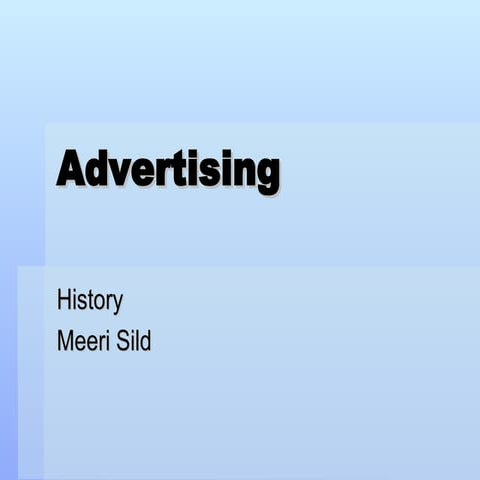Advertising History | PPT