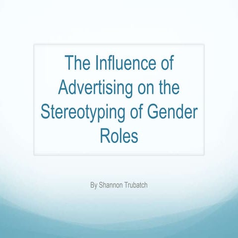 Advertising and gender | PPTX