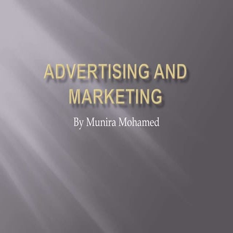 Advertising and marketing | PPT