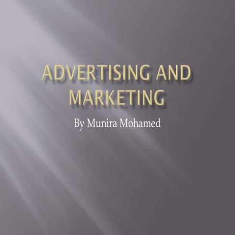 Advertising and marketing | PPTX