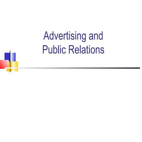 Advertising and public relations | PPT