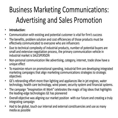 Advertising and sales promotion | PPTX