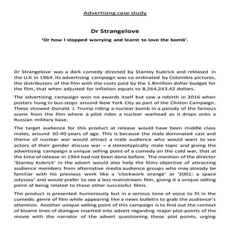 Advertising case study | DOCX