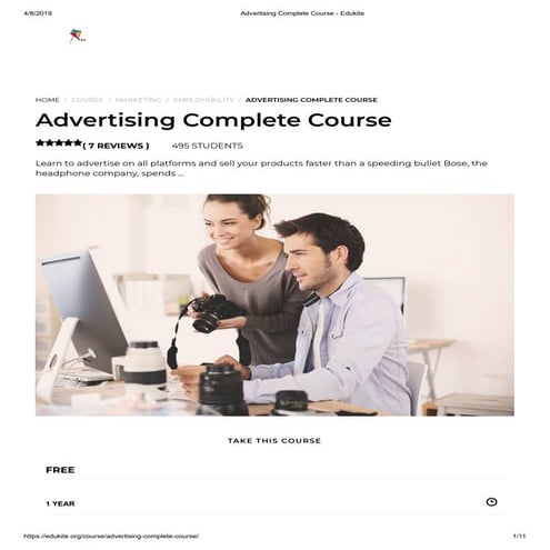 Advertising Complete Course - Edukite | PDF | Marketing and Advertising ...