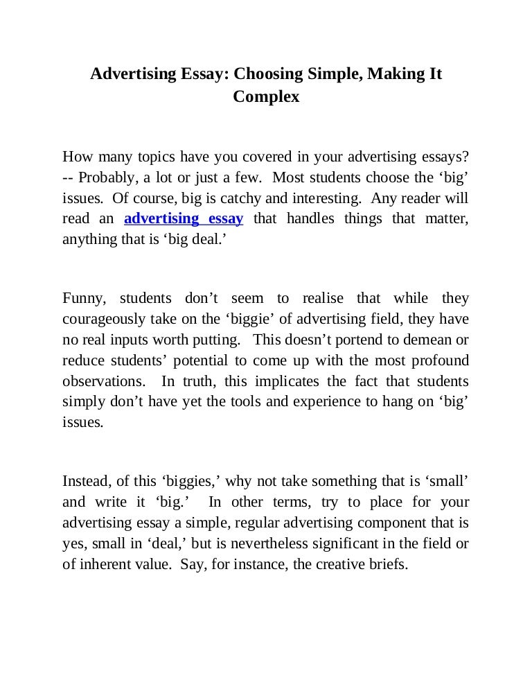  Simple Essay Sample 2 Short Essay Examples That Are Easy To Digest 
