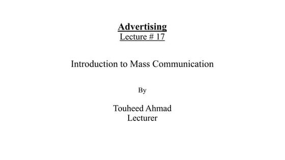 Introduction to advertising | PPT
