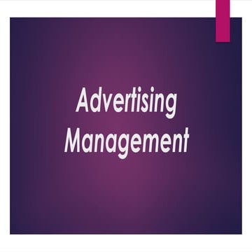 Advertising Management- Essence of Marketing | PPTX