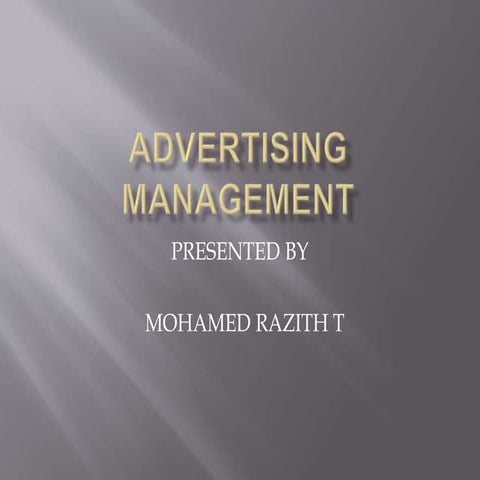 Advertising Management | PPT