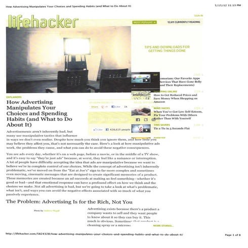 Advertising manipulation | PDF