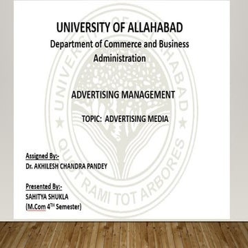 ADVERTISING MEDIA AND ITS FORMS ( A power point presentation) | PPT